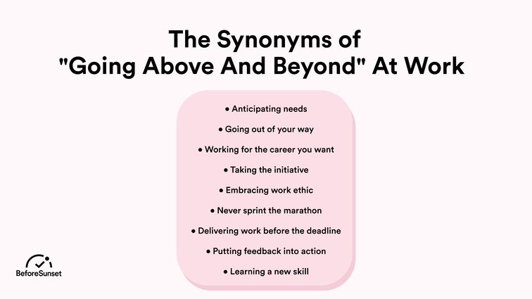 Going Above and Beyond